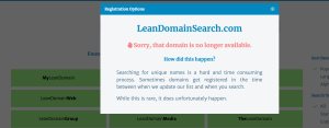 Tour – Lean Domain Search